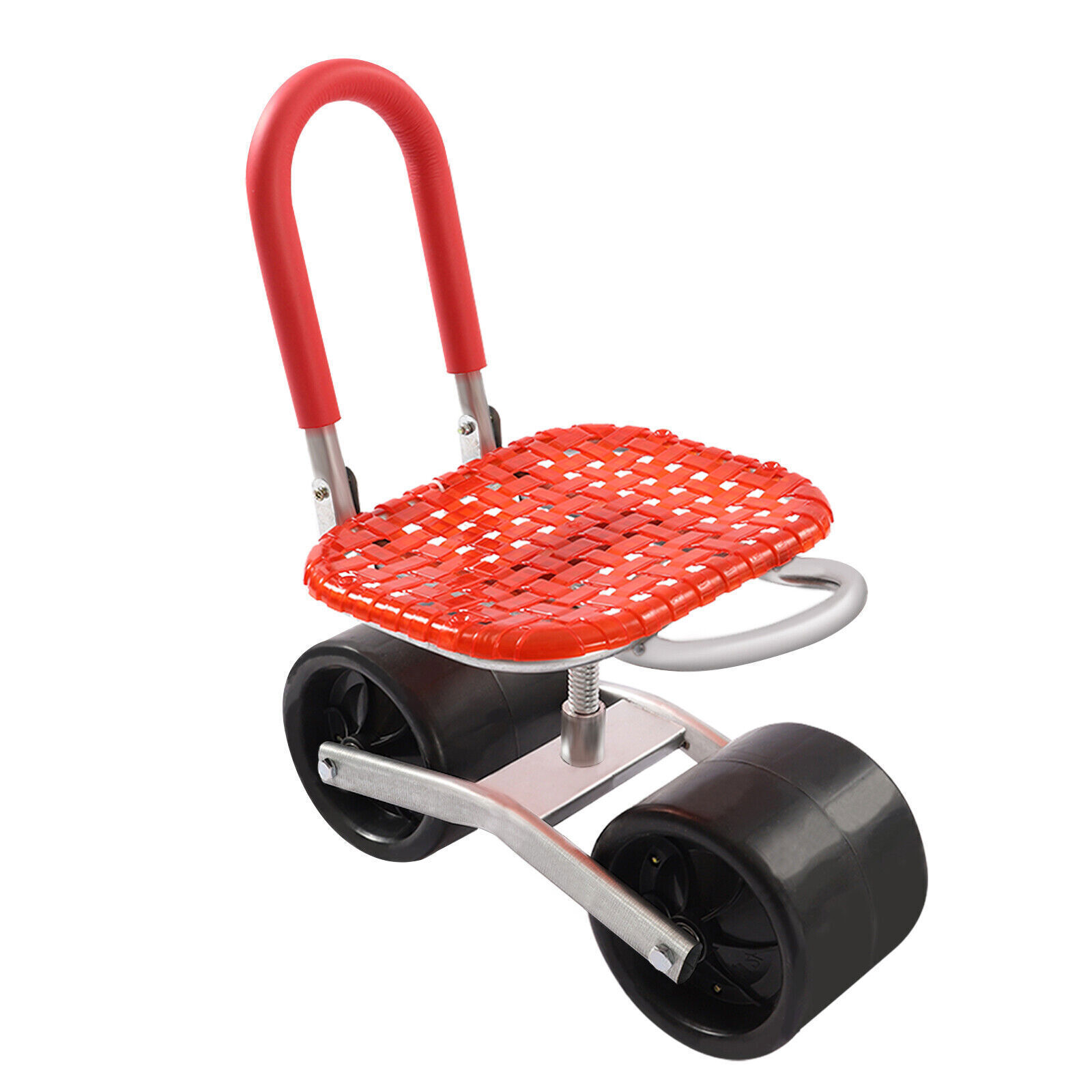 L-Shaped Rotation Garden Scooter Stool Rolling Garden Cart Seat with ...