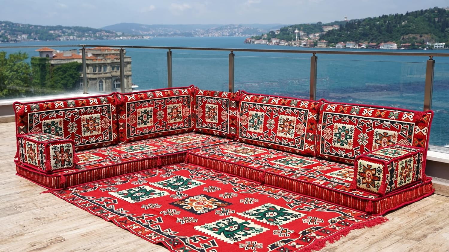 L Shaped Sofa Sectionals for Living Room, Arabic Floor Sofa Set, Floor ...