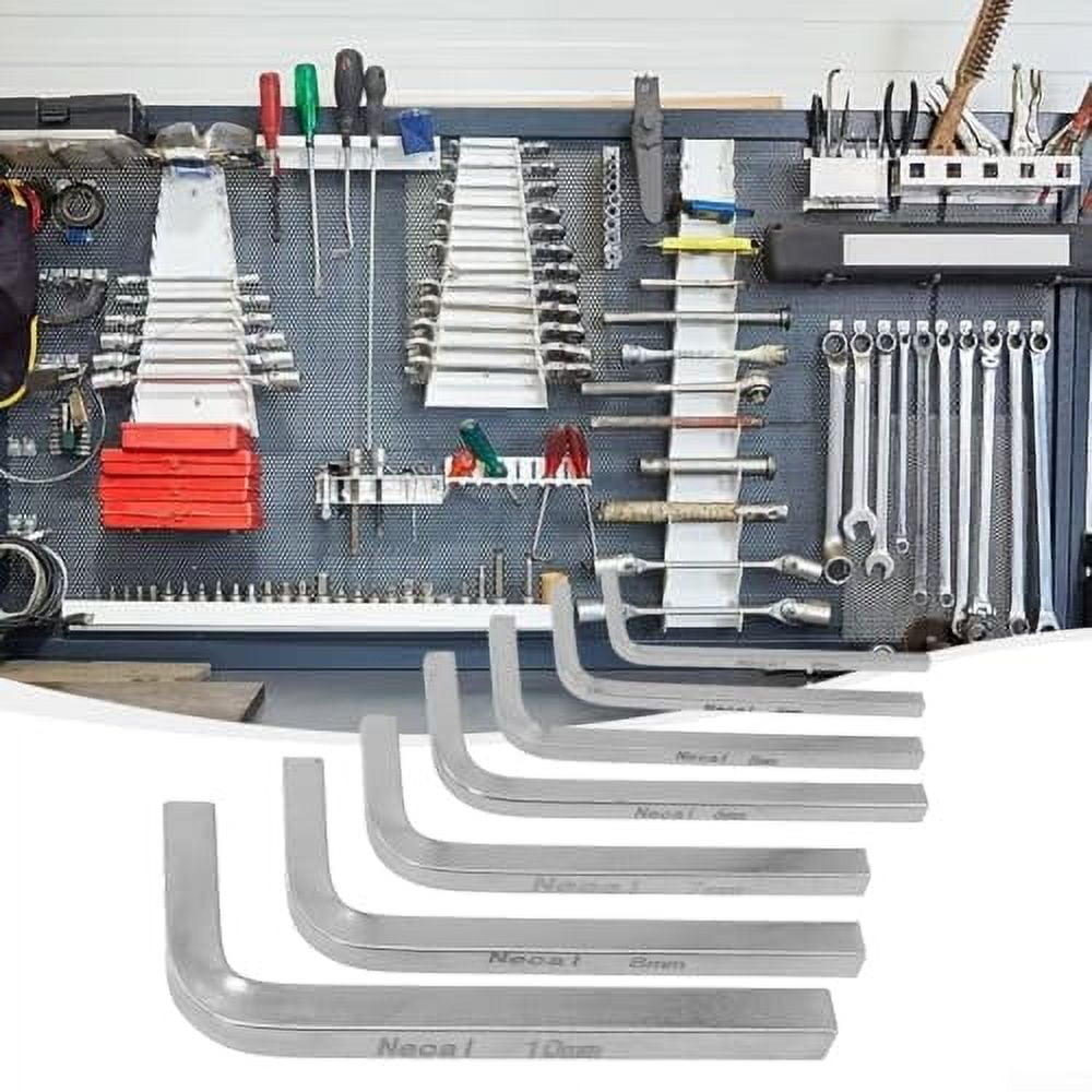 L-Shaped Square Head Wrench Set, 3-10mm, Chrome Vanadium Steel, Silver ...