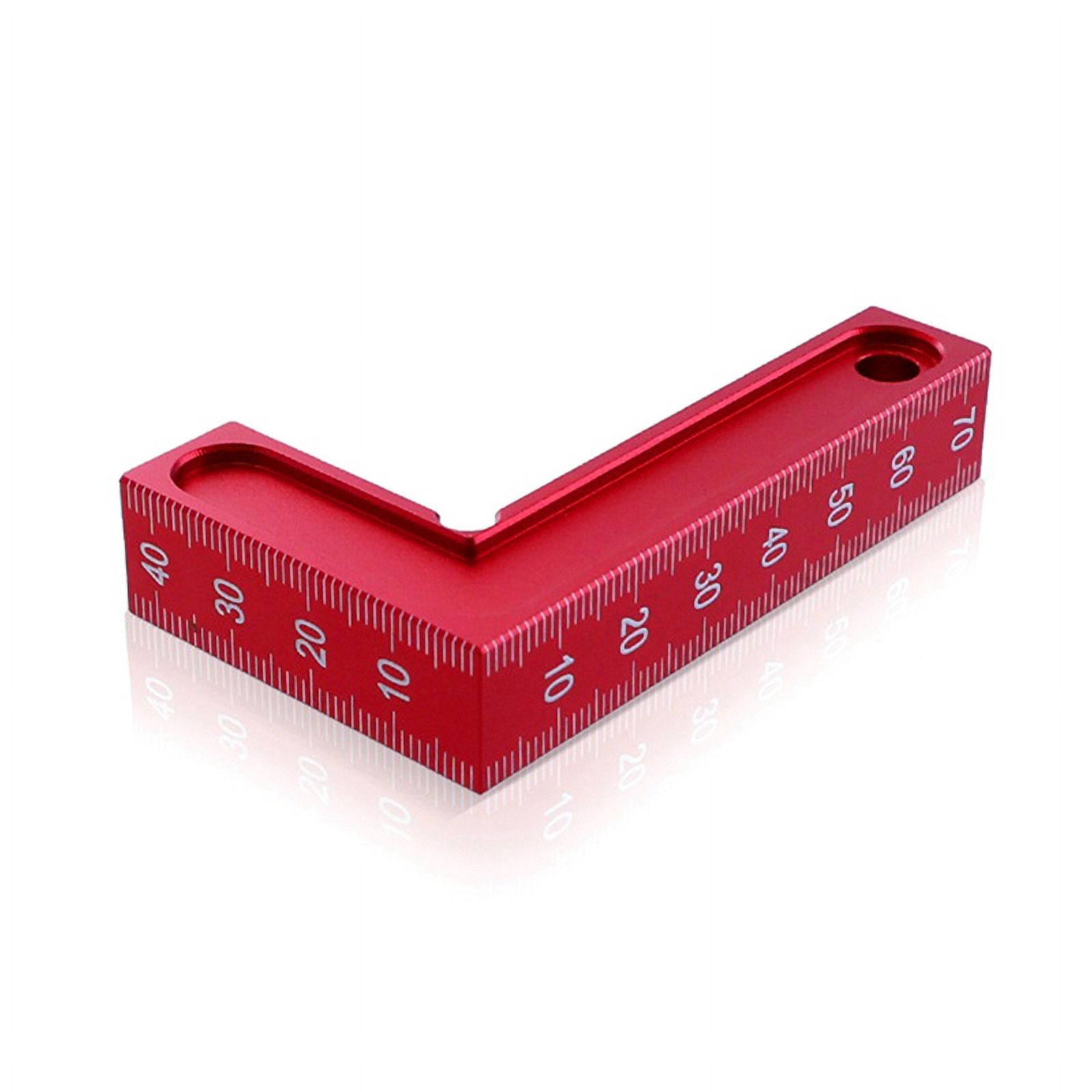 L-Shaped Square Small Red Graduated Right-Angle Positioning Ruler ...