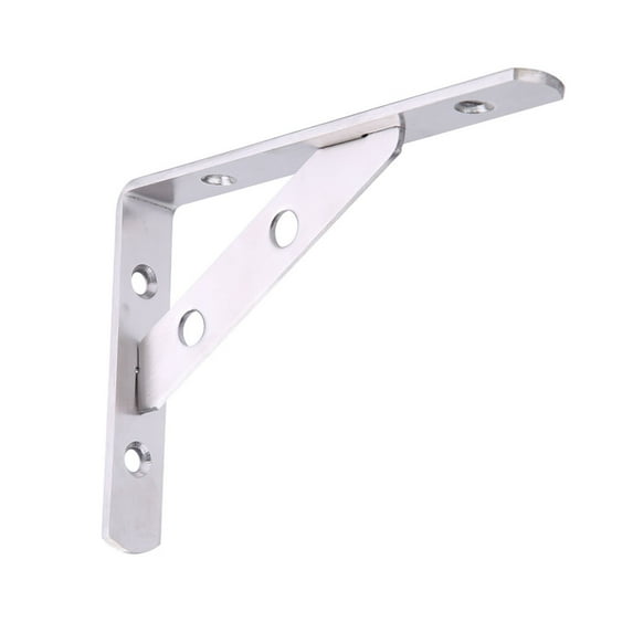 L-Shaped Stainless Steel Shelf Brackets, Pair - Wall Mounted Support ...