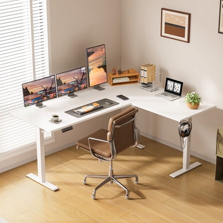 Flexispot E2QW1-2 Standard 4 Leg Standing Desk, White - Walmart.com