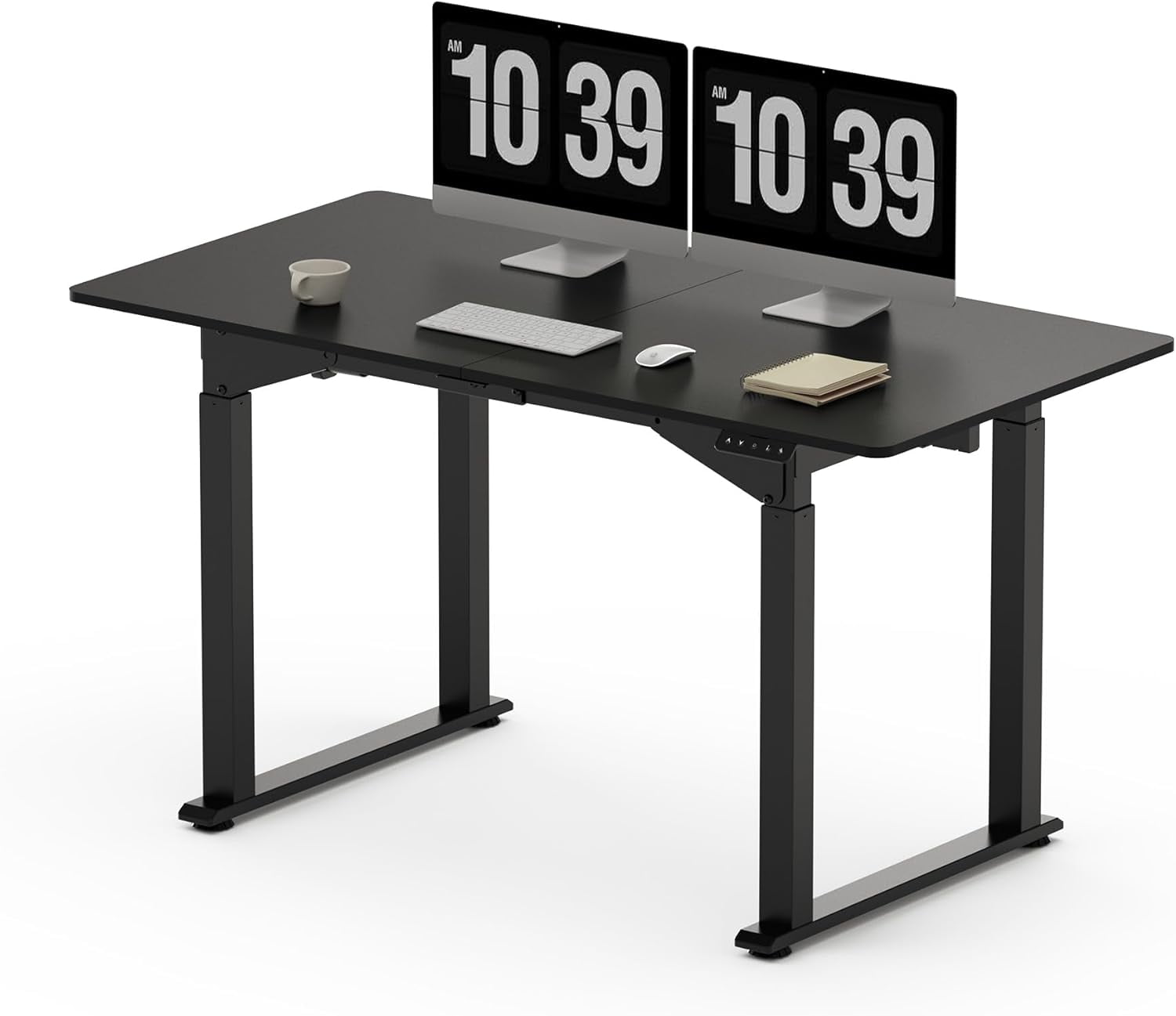 L Shaped Standing with Dual Motor 4-Leg Lift Electric Height Adjustable ...