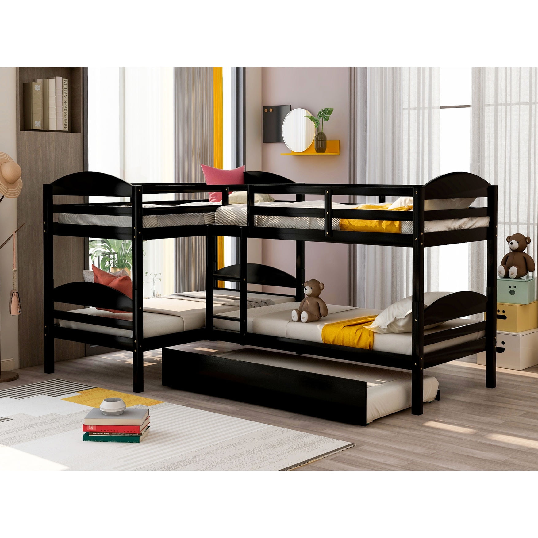L - Shaped Structure - Easy Space Organization - Extra Sleeping ...