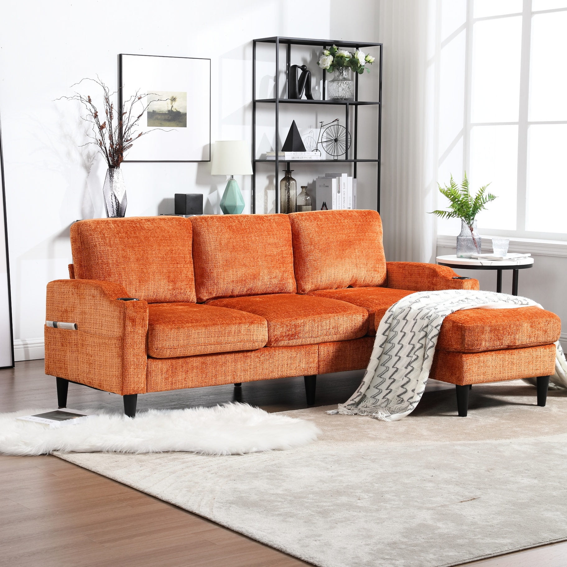 L - Shaped Structure & Storage Function - Space - saving and Organized ...