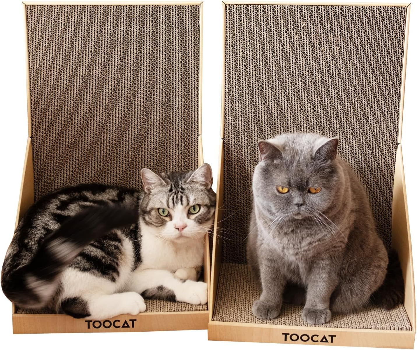 L-Shaped Vertical cat Scratching Board, cat Toys for Indoor Cardboard ...