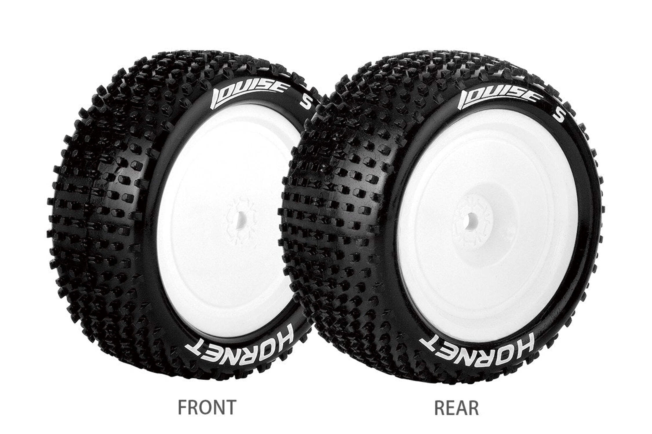 L-T3172SWKR Louise Tires Wheels 1/10 E-HORNET 4WD/REAR Soft White 12mm ...