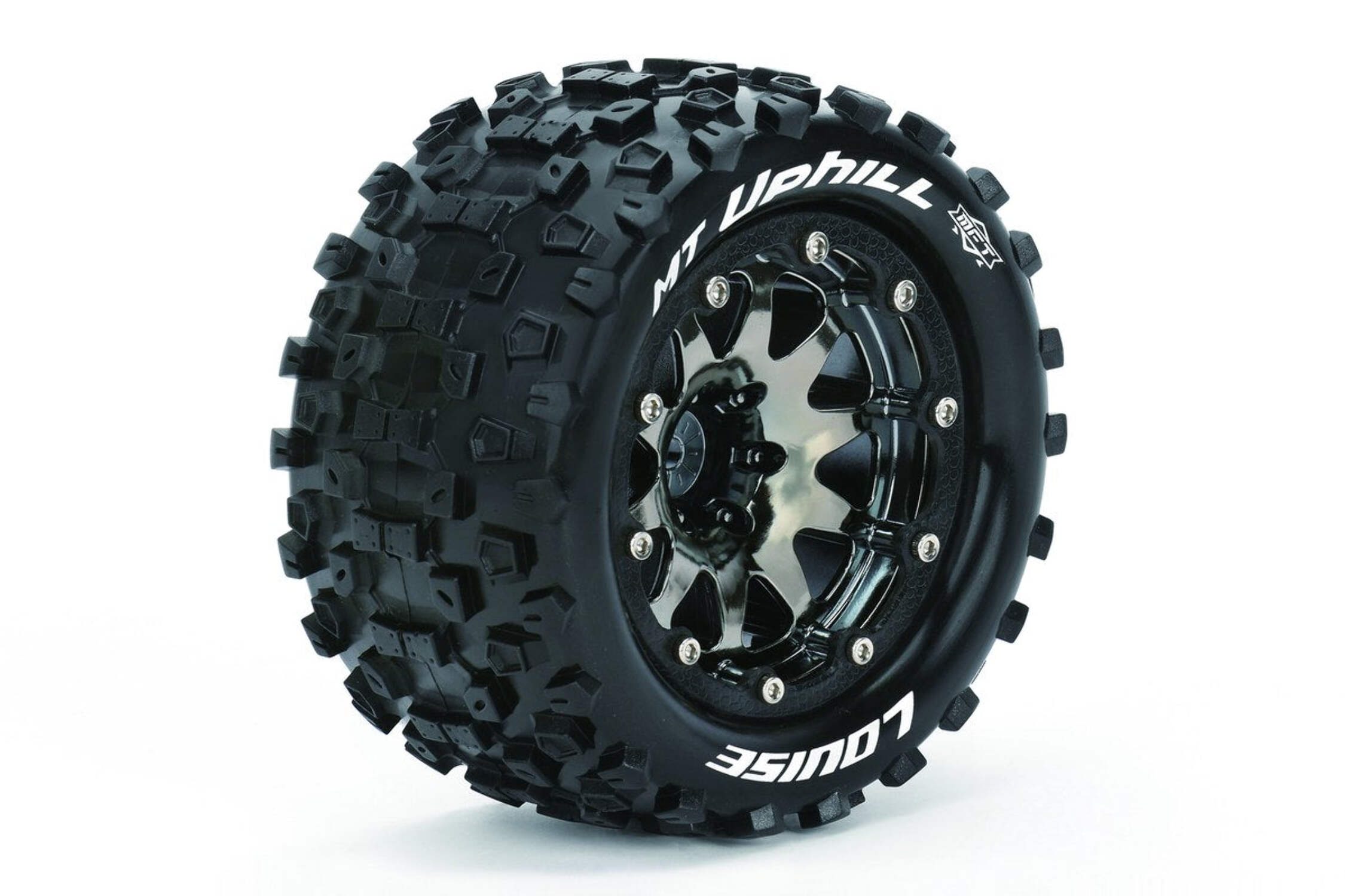 L-T3330SBC Louise Tires Wheels MT-UPHILL Maxx Soft Black Chrome Belted ...