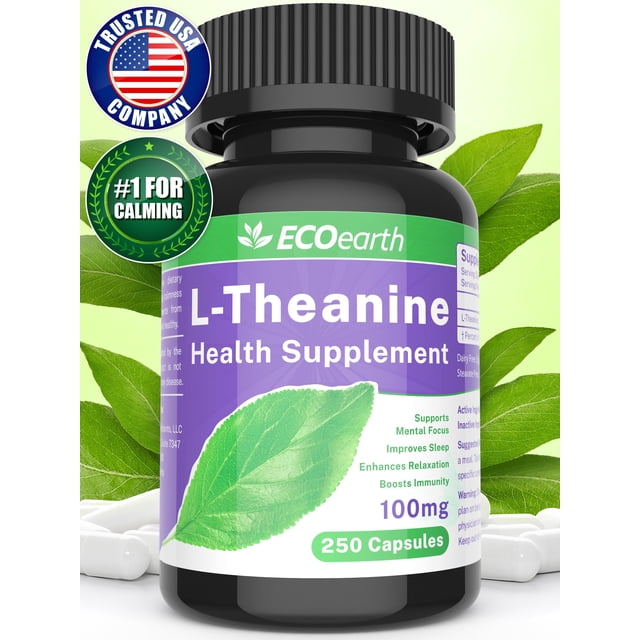 -Theanine 100mg 250 caps - Immune boosters for pharmacies - Walmart ...