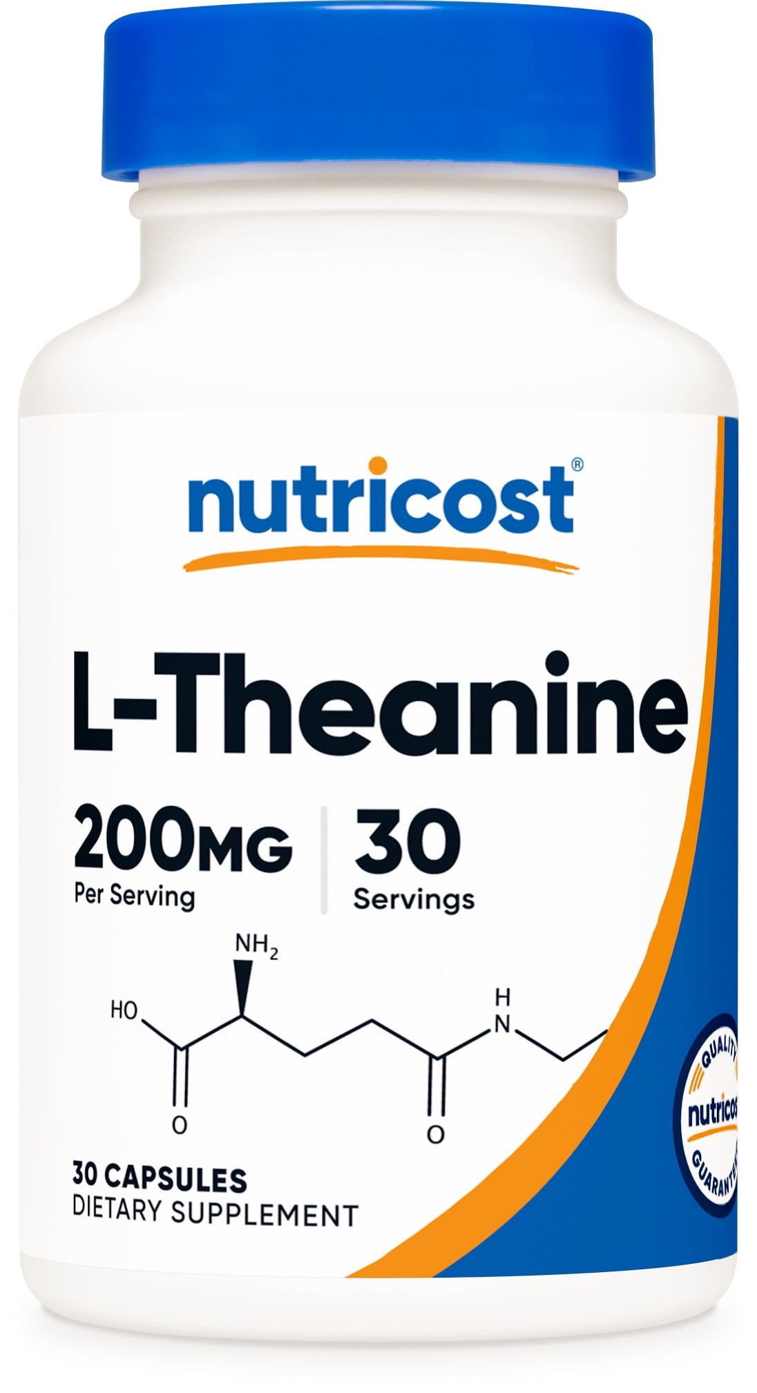 Nutricost L-Theanine 200mg Capsules, 30 Count, High-Quality Supplement ...