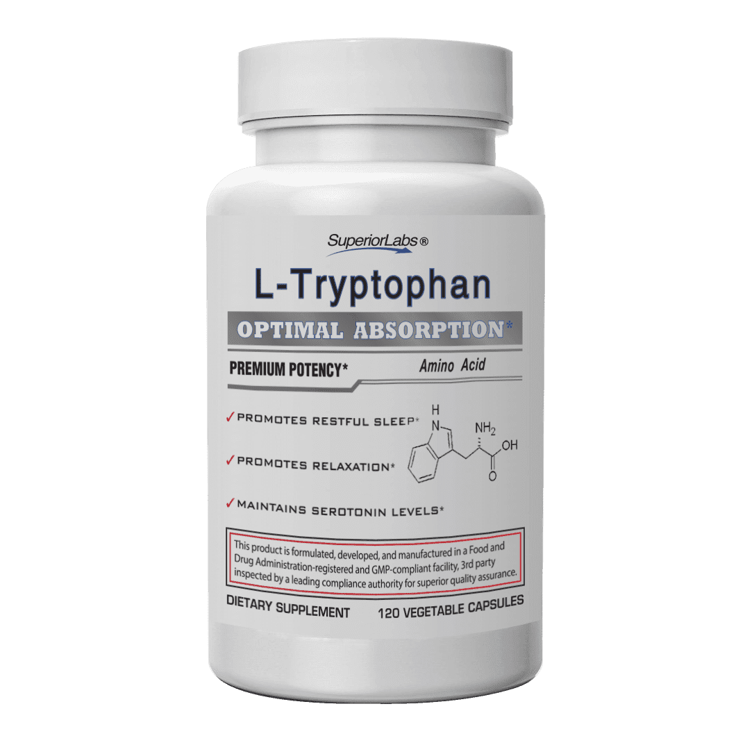 Superior Labs, L-Tryptophan 500mg Capsules, 120 Count - Walmart.com