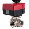 L Type DN20 Three Way Ball Valve Electric Valve Actuators 3-way ...