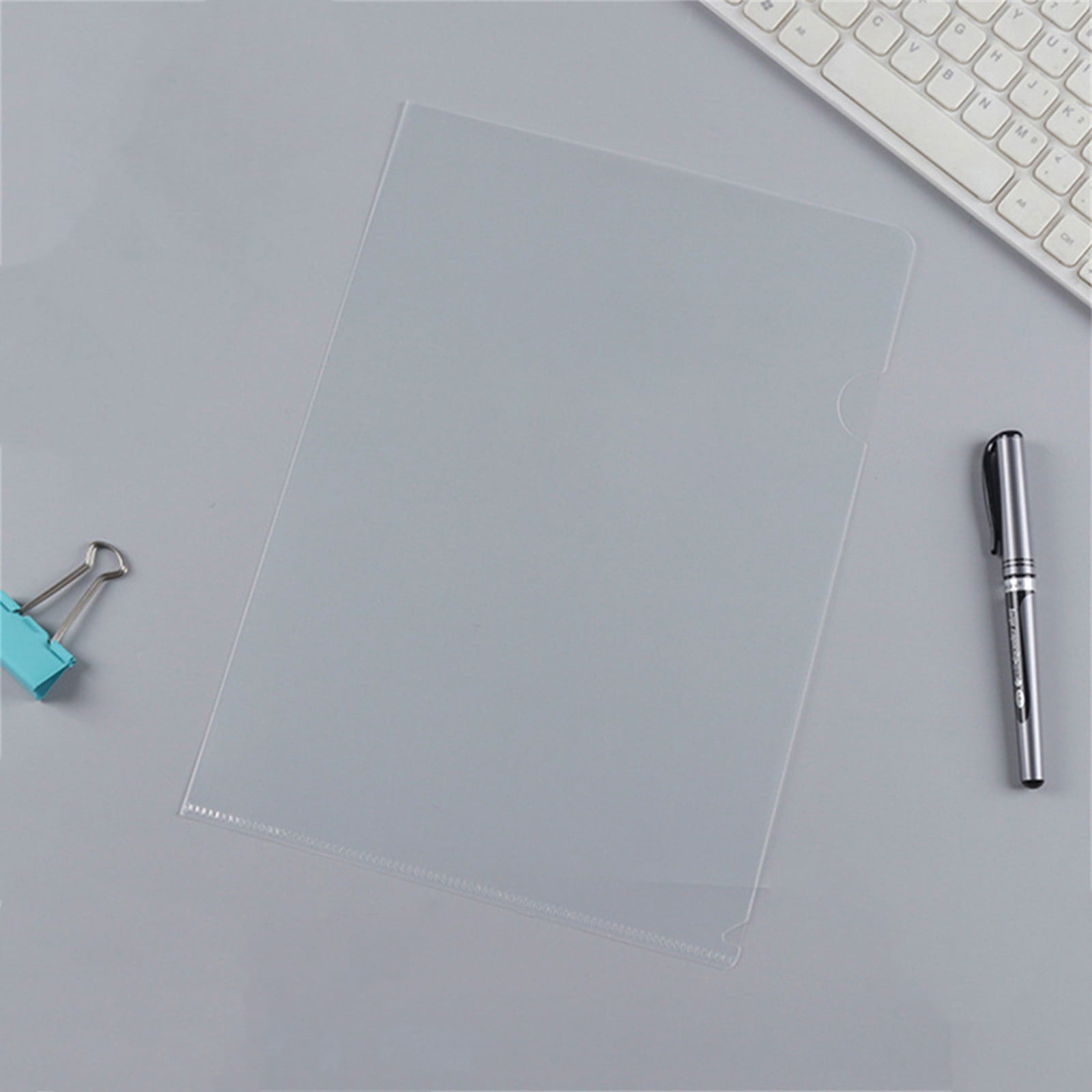 L Type Plastic Folder Project Pockets Transparent Clear Document Folder ...