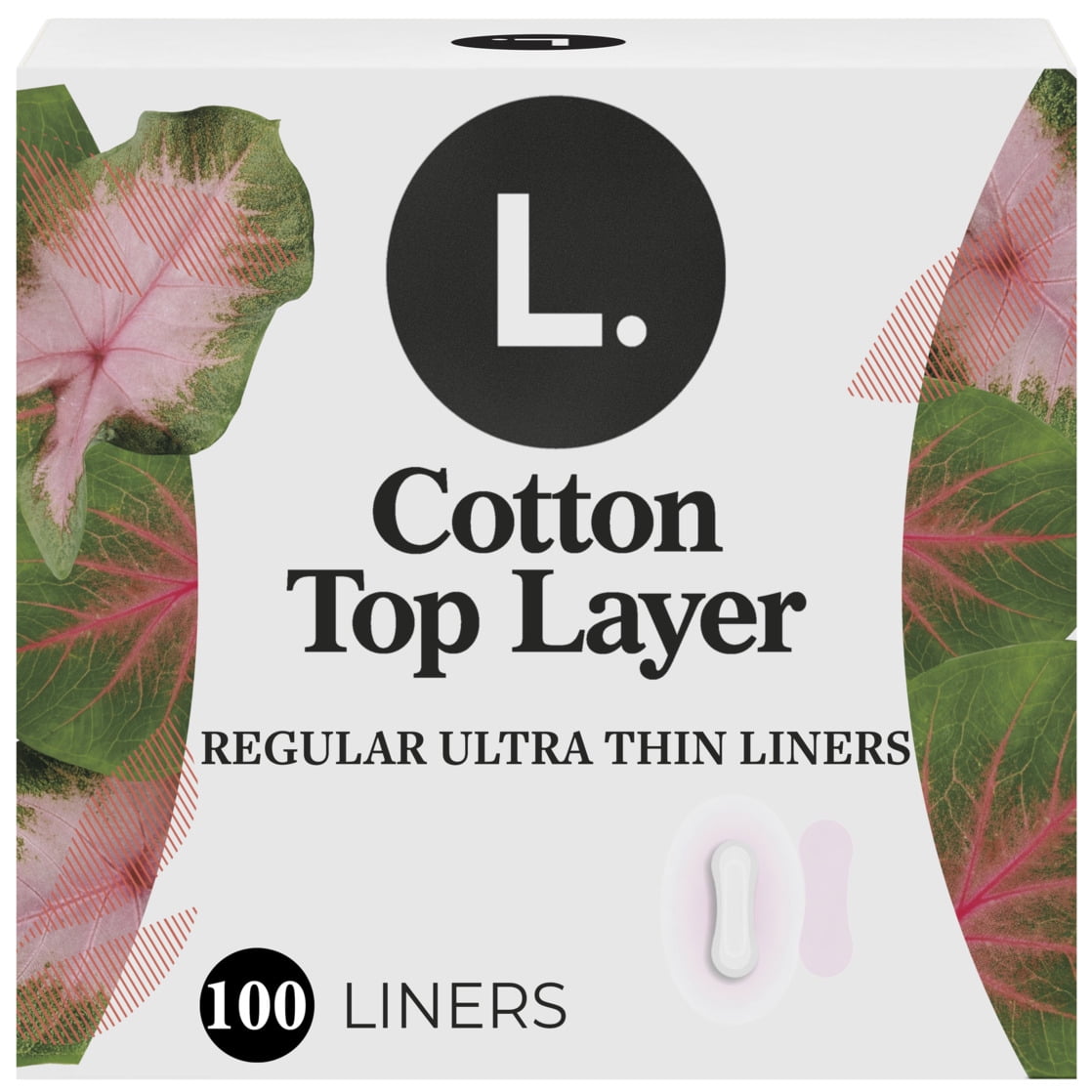 L. Ultra Thin Cotton Liners for Women Regular Coverage Unscented 100 ...
