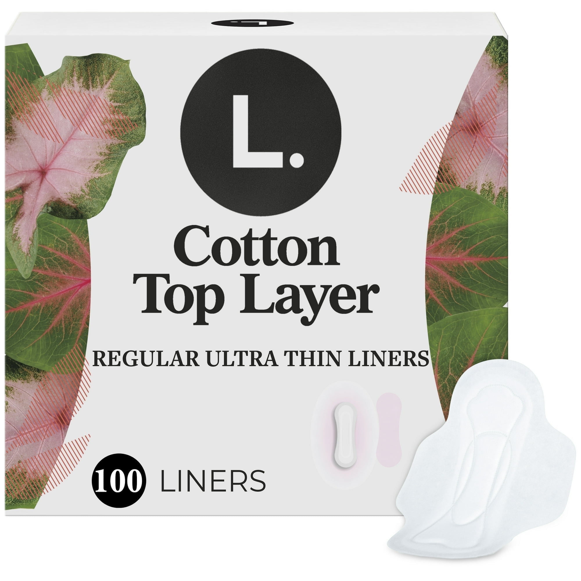 L. Ultra Thin Liners for Women, Regular Coverage, Cotton Top Layer ...