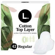 Organyc 100% Certified Organic Cotton Feminine Pads, Moderate Flow, 10 ...