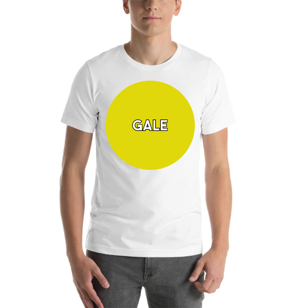 L Yellow Dot Gale Short Sleeve Cotton T-Shirt By Undefined Gifts ...