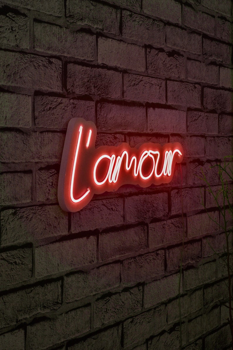 L'amour Neon Wall Sign Handmade Customized Led Light Decor - Red ...