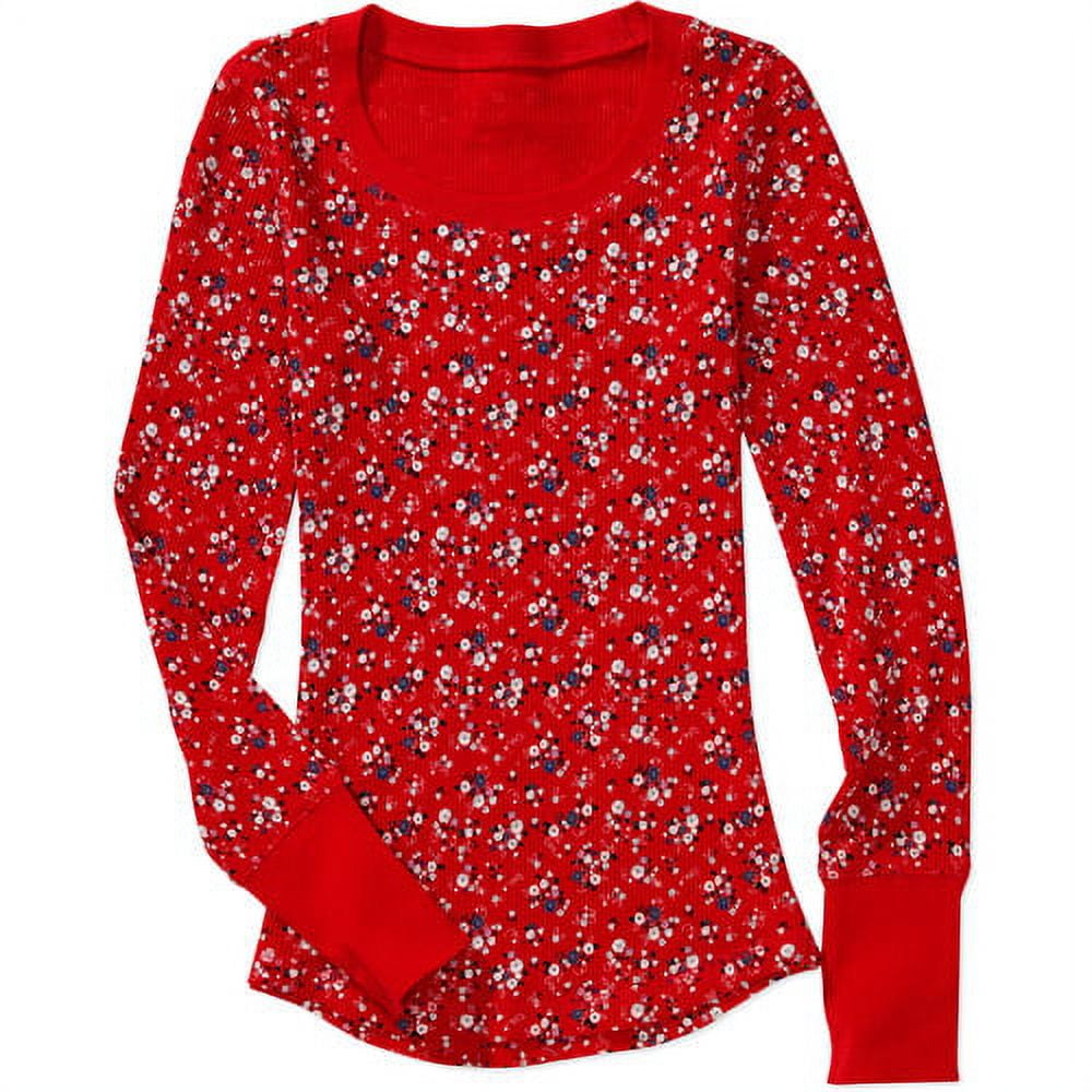 L.e.i. - Girls' Camilla Ditsy Flower Thermal Tee - Walmart.com
