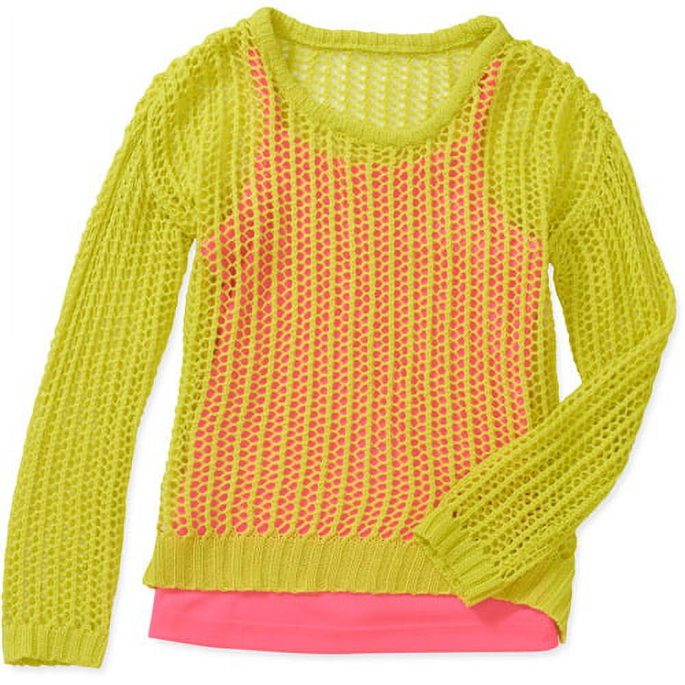 L.e.i. Girls Long Sleeve Sweater - Walmart.com