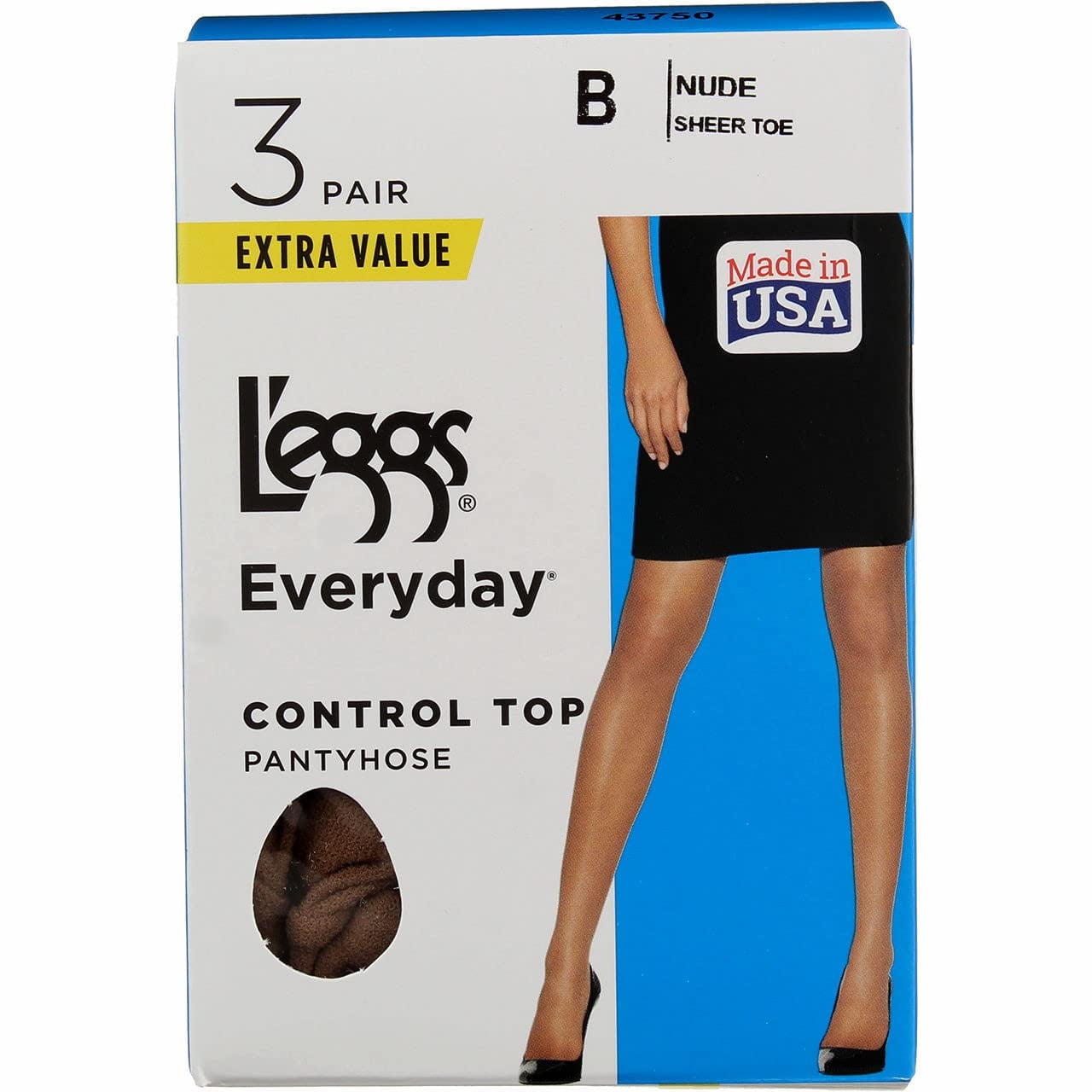 L'eggs Everyday Control Top ST 3 Pair (Pack of 3) 3 Nude - Walmart.com
