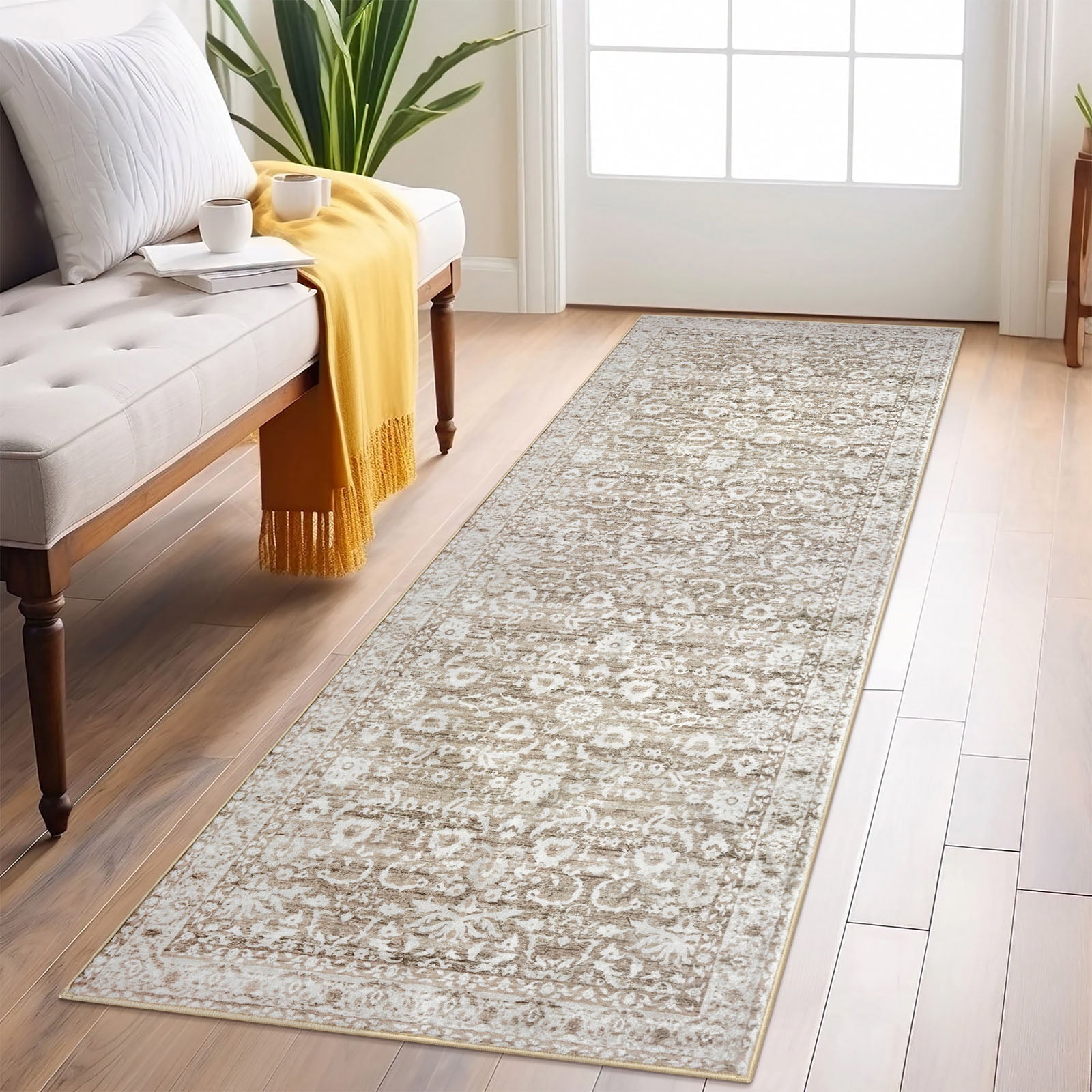 Suelur Runner Rugs for Hallway 2x6 Washable Kitchen Runner Rug Non-Slip ...
