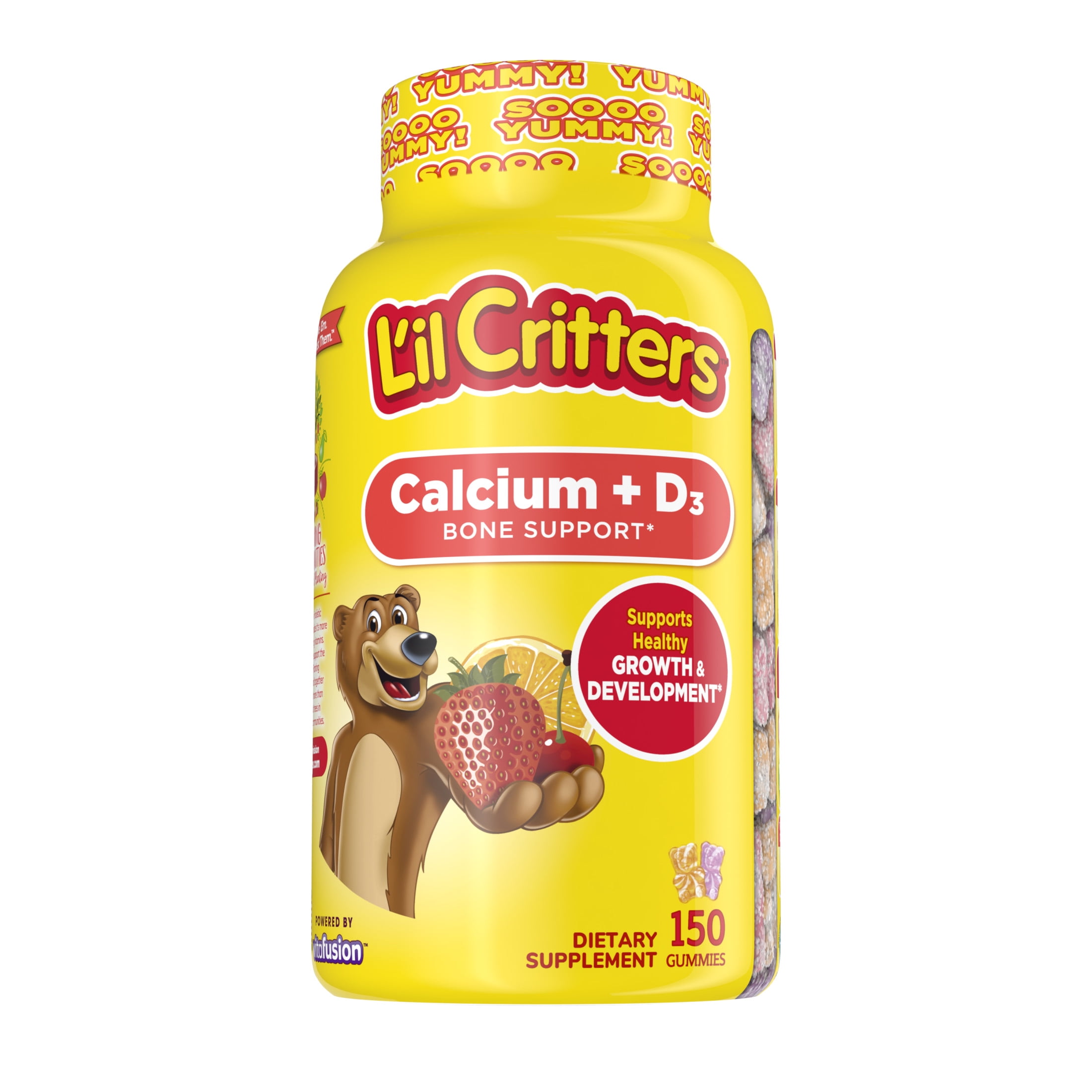 L’il Critters Calcium + D3 Gummy for Kids, Bone Support, 150 Gummies ...