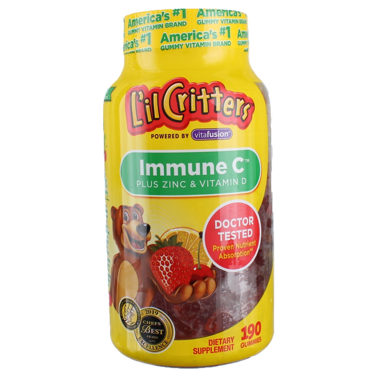 L'il Critters Immune C plus Zinc & Echinacea Dietary Supplement Gummy ...