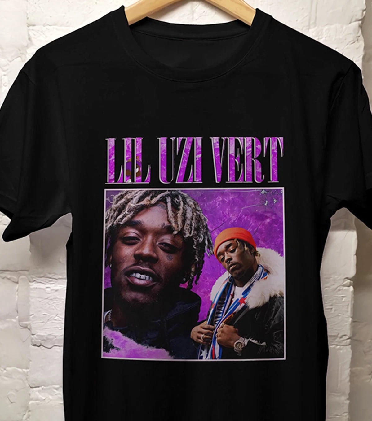 L!l Uz! V3rt Black Tee, Short Sleeve Unisex Rap Shirt for Fans, Men & Women - Walmart.com