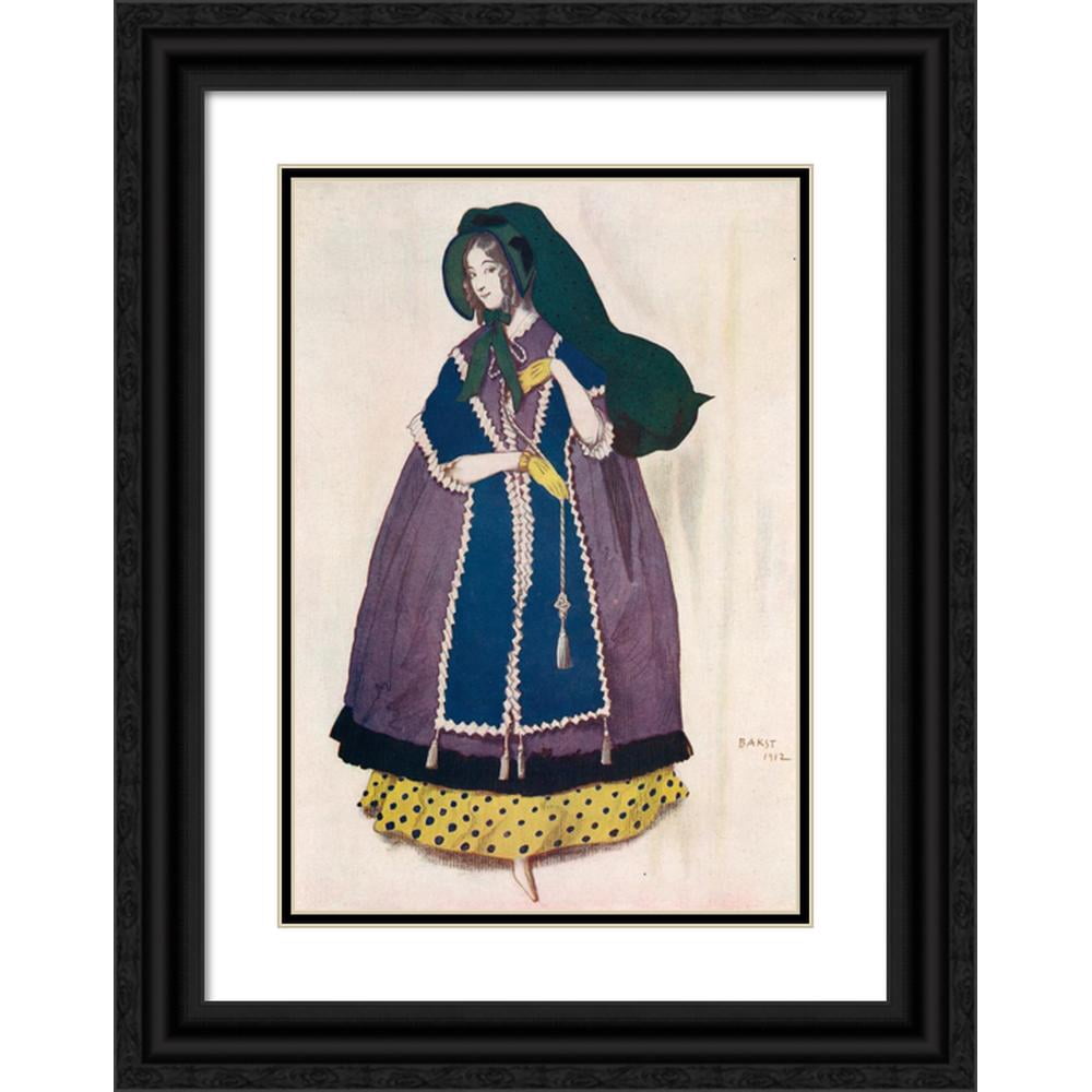Léon Bakst 11x14 Black Ornate Wood Framed Double Matted Museum Art ...
