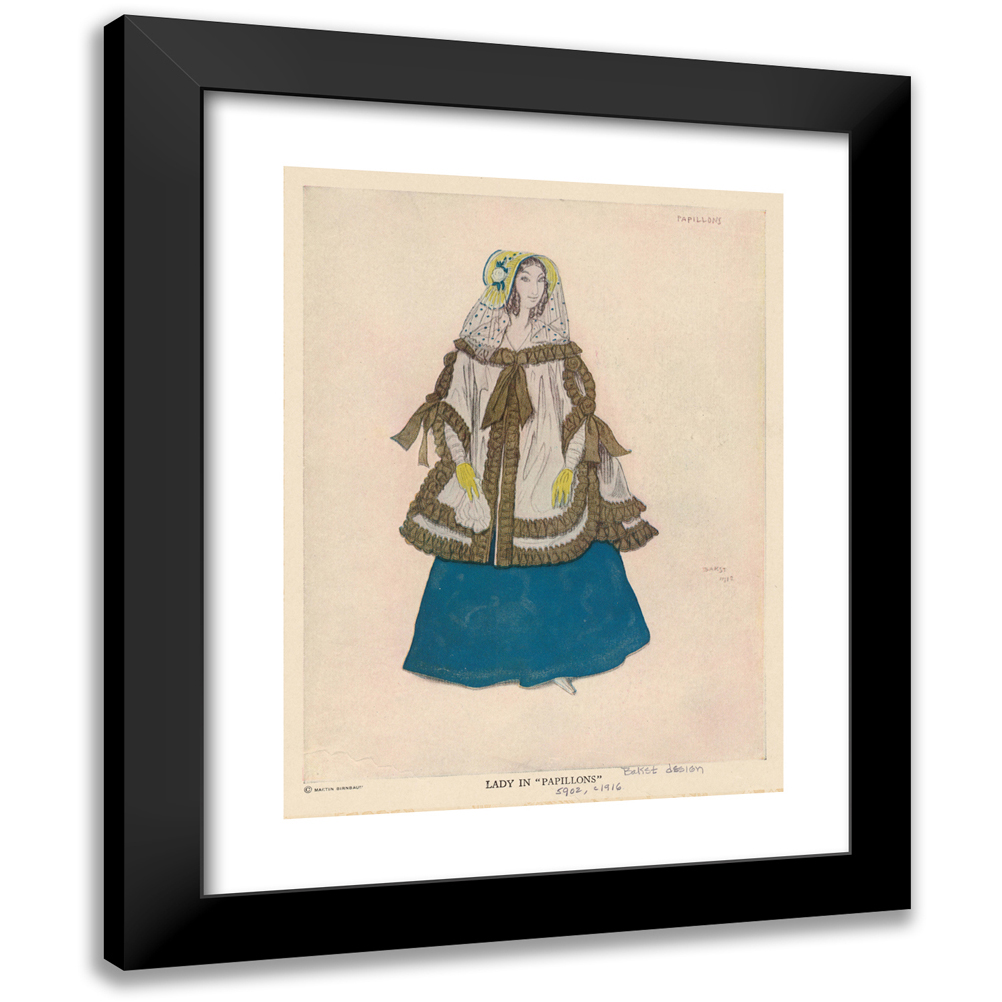 Léon Bakst 12x14 Black Modern Framed Museum Art Print Titled - Lady in ...