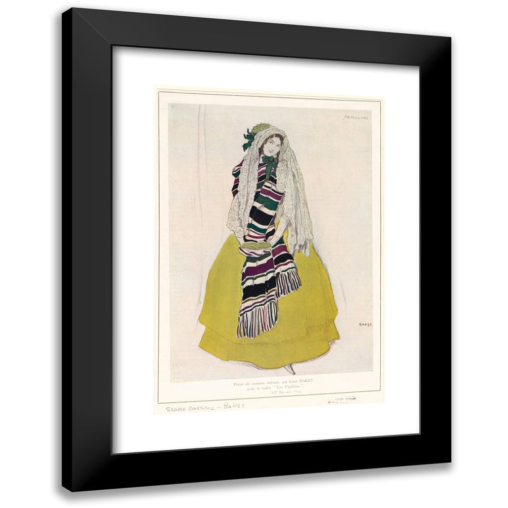 Léon Bakst 14x18 Black Modern Framed Museum Art Print Titled - Costume ...