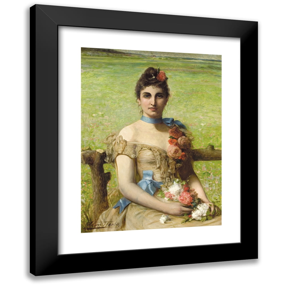 Léon Herbo 14x18 Black Modern Framed Museum Art Print Titled - Portrait ...