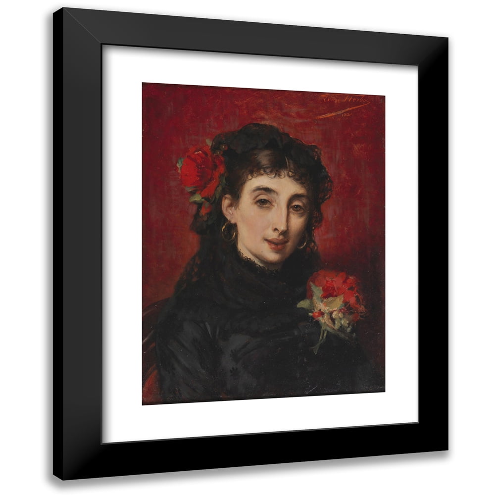 Léon Herbo 14x18 Black Modern Framed Museum Art Print Titled - Portrait ...