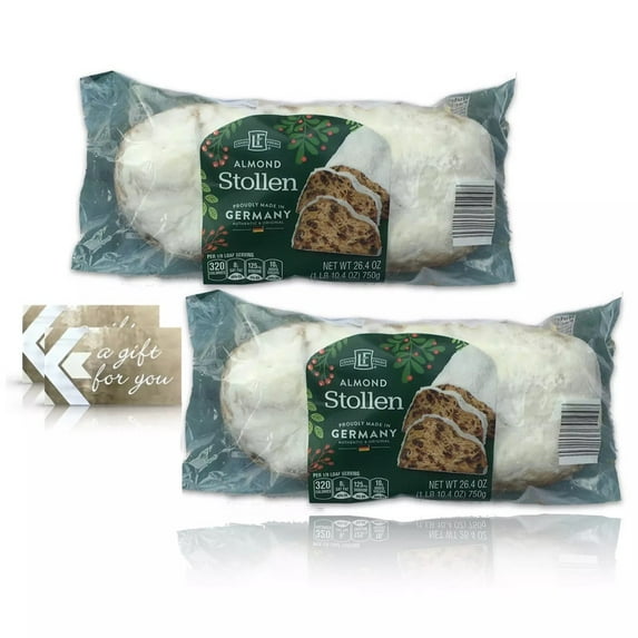L'oven Fresh Almond Stollen, Imported from Germany, 2 Pack - Walmart.com