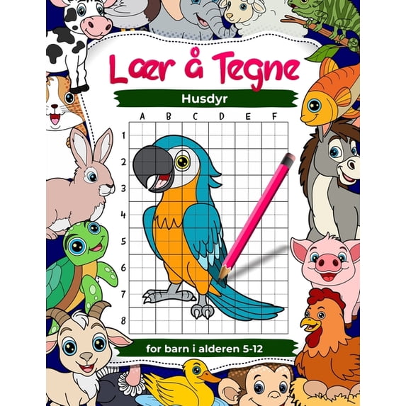 LÃ¦r Ã¥ tegne husdyr for barn i alderen 5-7, 8-12, Ã¸v pÃ¥ hvordan man tegner husdyr med ...