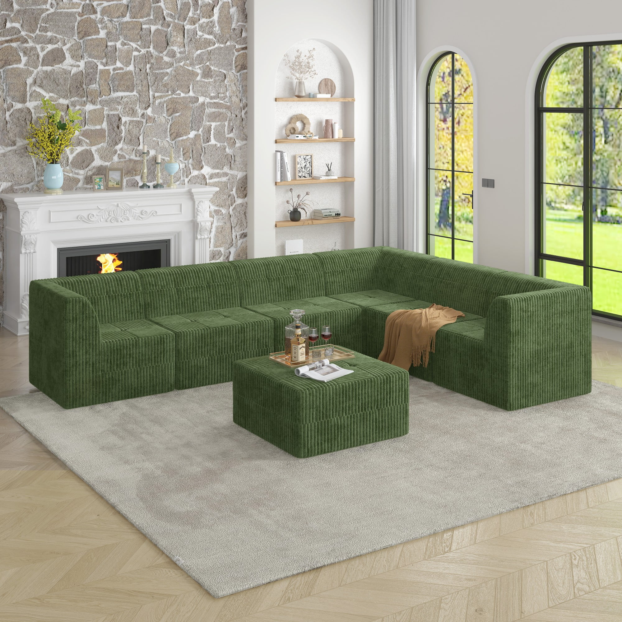 L shape Modular Sectional Sofa,DIY Compressed Sectional Sofa Modern ...