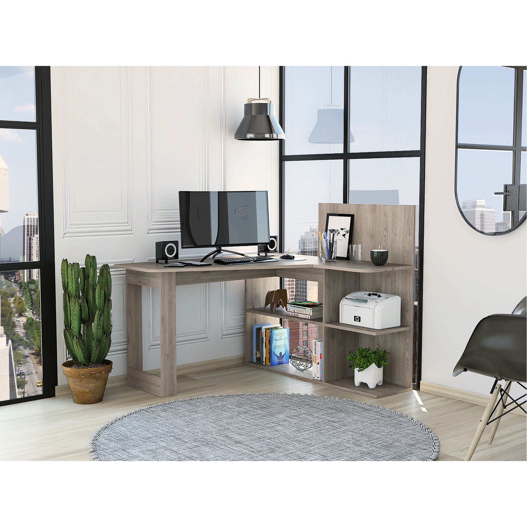 L - shaped Form - Provide Enough Space for Work - Home Workspace ...