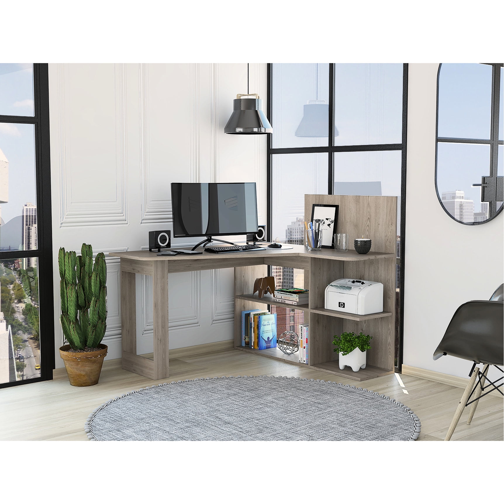 L - shaped Structure - Offer Large Surface for Work - Home Study Spot ...