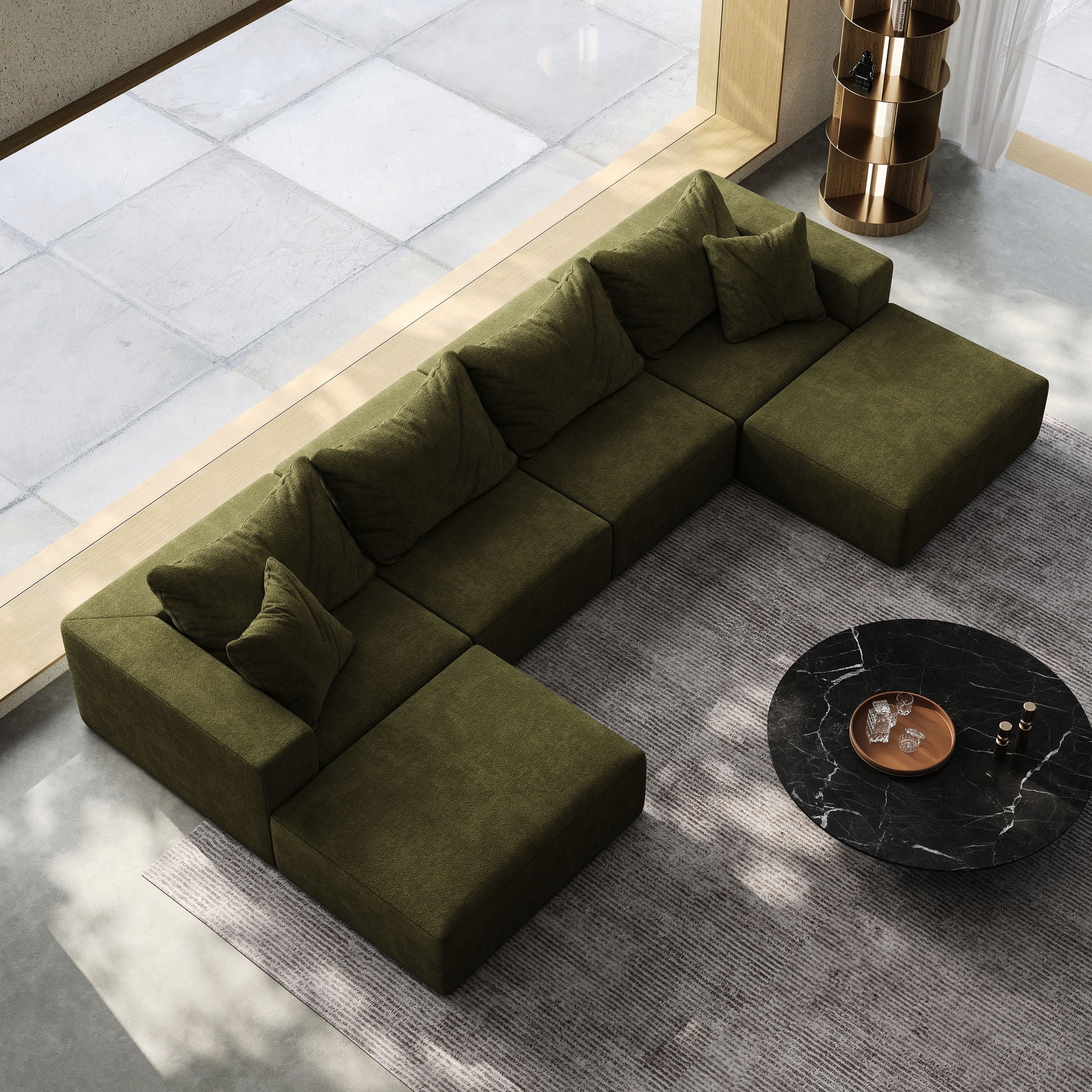 L - shaped Structure + Wall - against Design - Save Space in Small ...