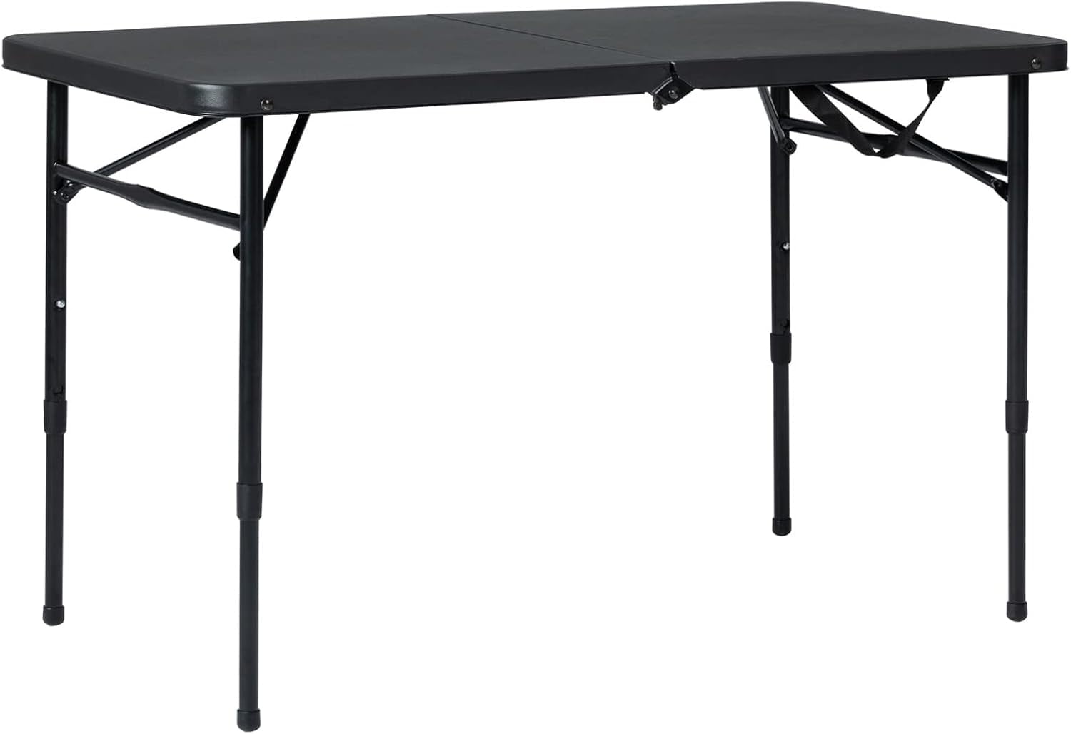 L x 20" W Plastic Adjustable Height Fold-in-Half Folding Table, Rich ...