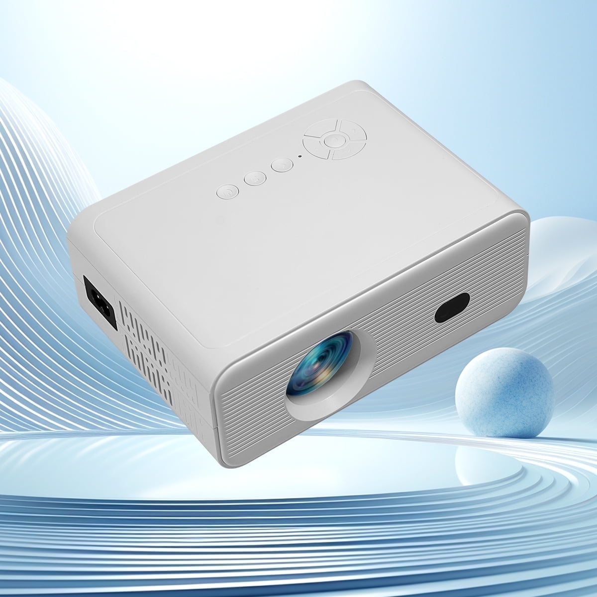 L012H Mini Projector, Support 4K 1080P Portable Projector with Dual ...