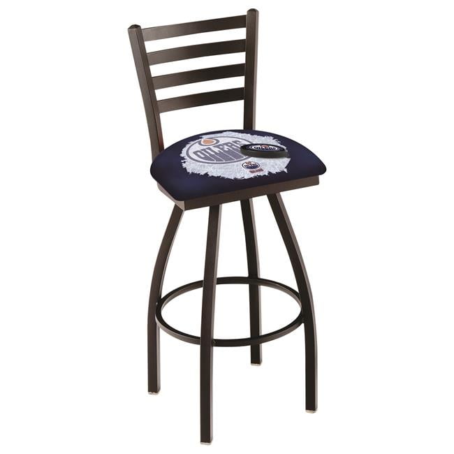 Holland Bar Stool 36 in. Edmonton Bar Stool with Oilers Logo Swivel ...