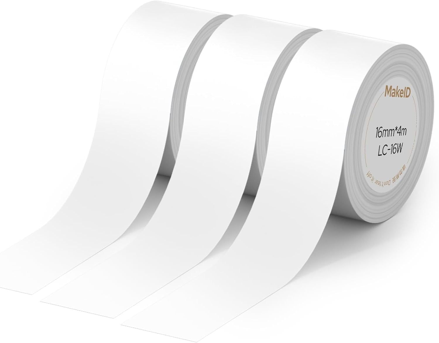 L1-C Label Maker Tape Refills, 3 Rolls 16mm x 4m (0.63" x 13 ...