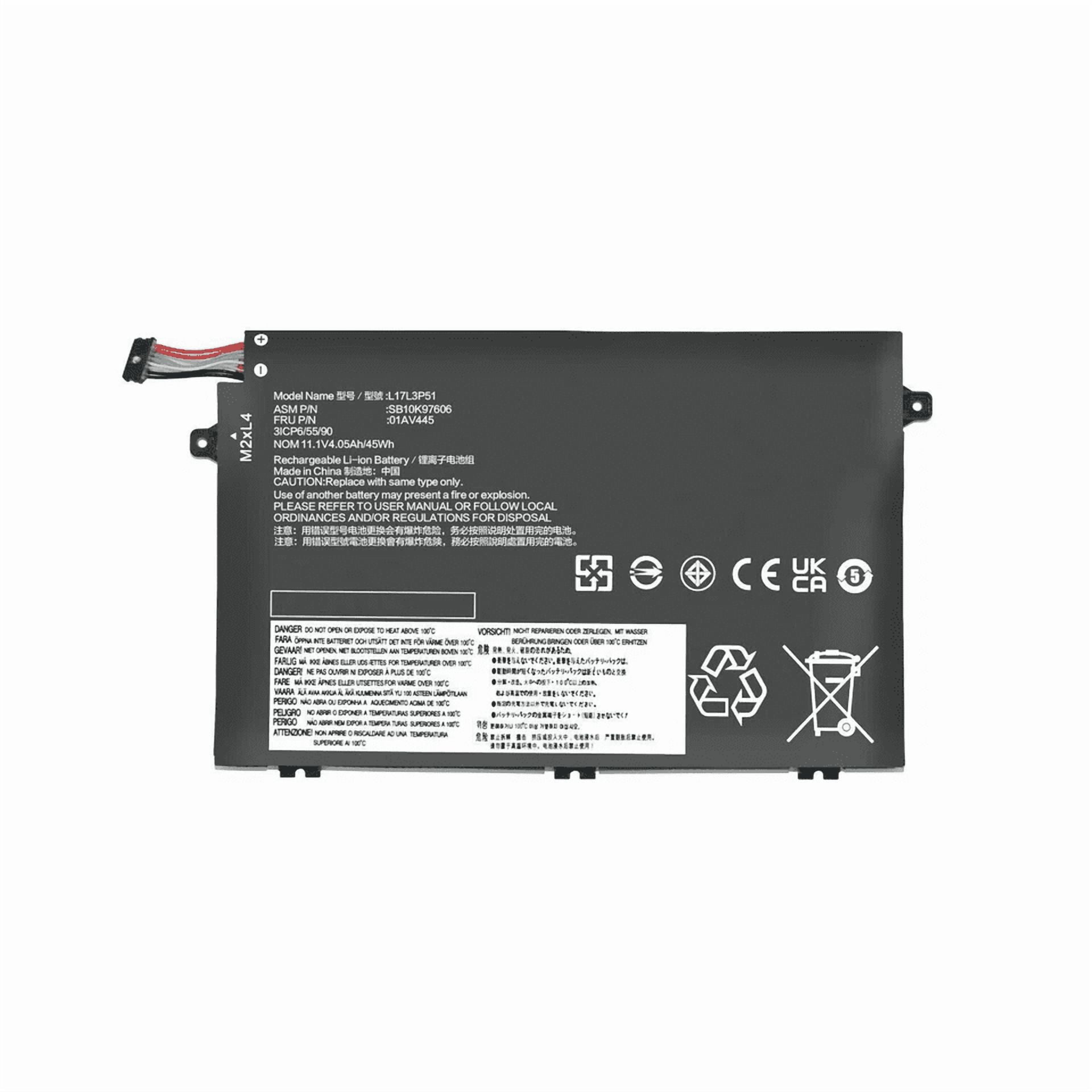 L17L3P51 Battery For Lenovo ThinkPad E480 E485 E495 E580 E585 E490 E590 ...