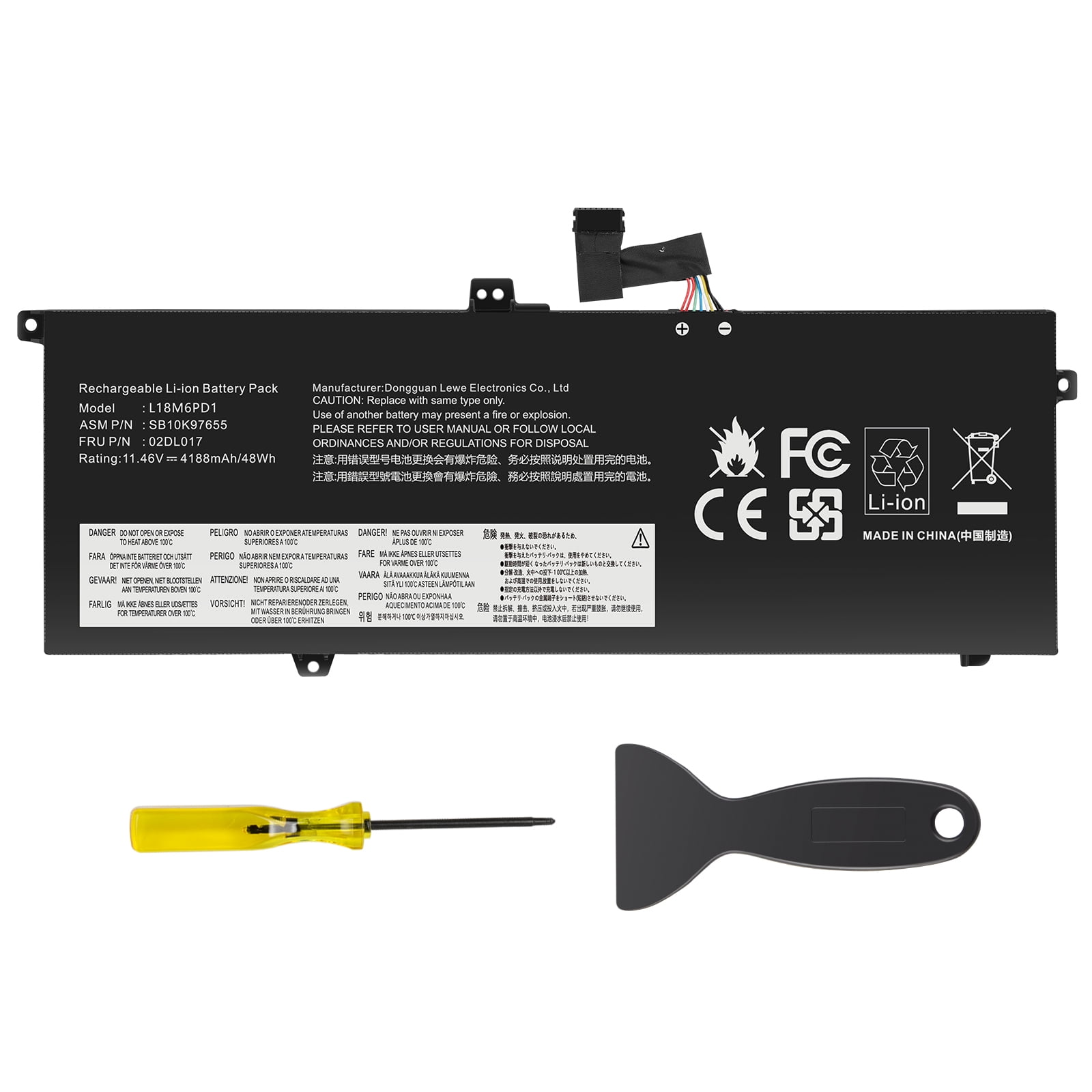 L18C6PD1 Laptop Battery Compatible with Lenovo ThinkPad X13 X390 X395 ...