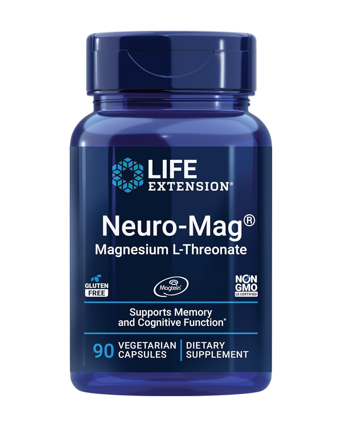 L1fe Extensi0n Neuro-Mag – 90 Caps Magnesium L-Threonate, Vegetarian Non-GMO, Boosts Short-Term ...