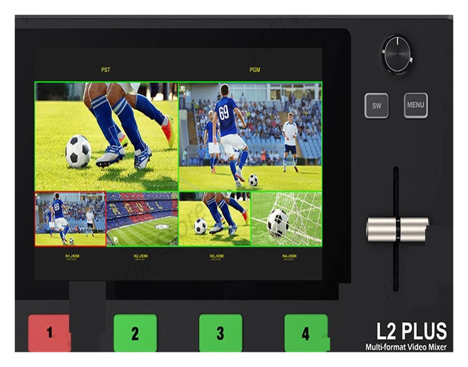 L2 PLUS 5.5" LCD Multi-camera Video Mixer Switcher Built-in Chroma Key ...