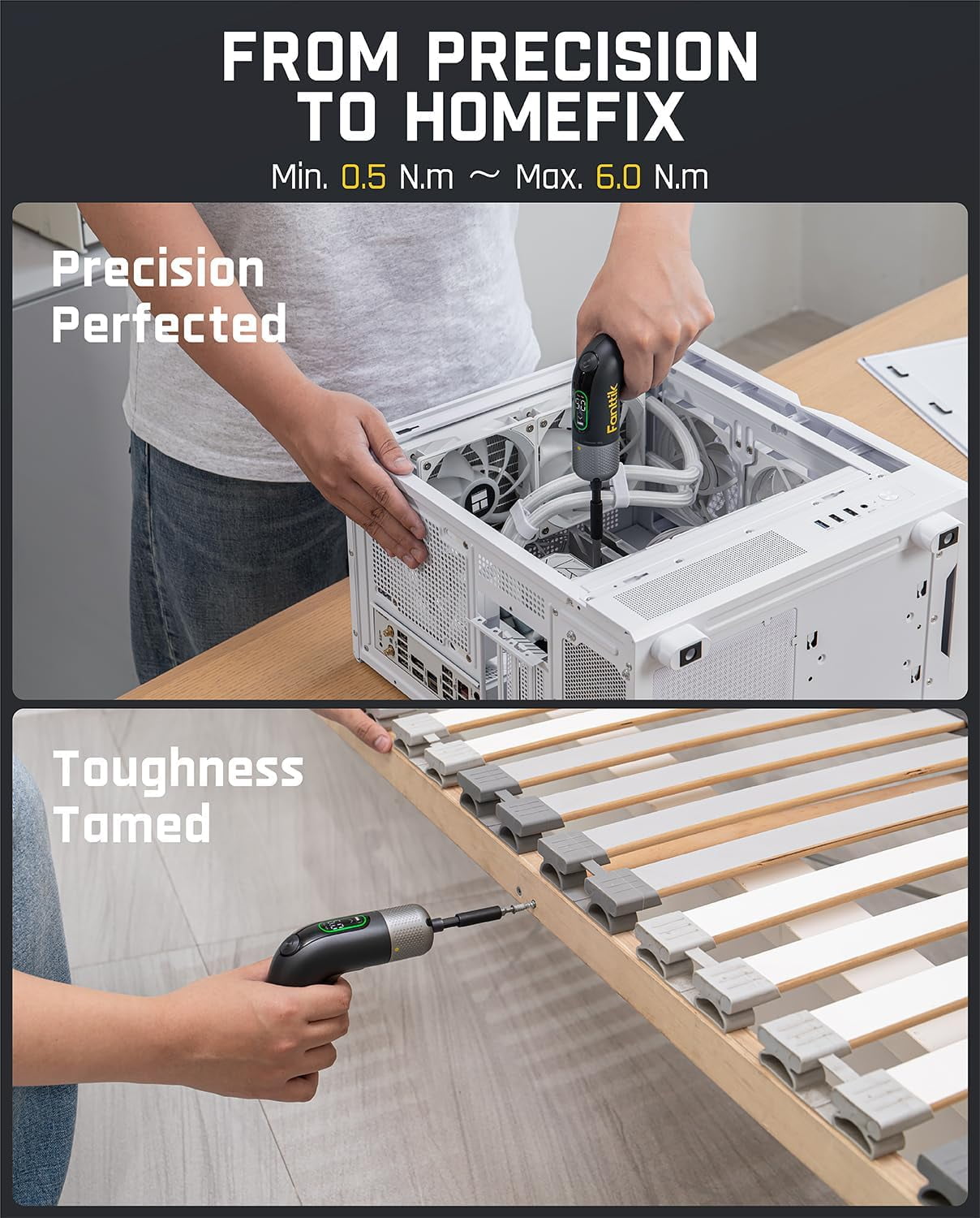 L2 Pro Electric Screwdriver set, Cordless Screwdriver, 20 Bits, 1/4 ...