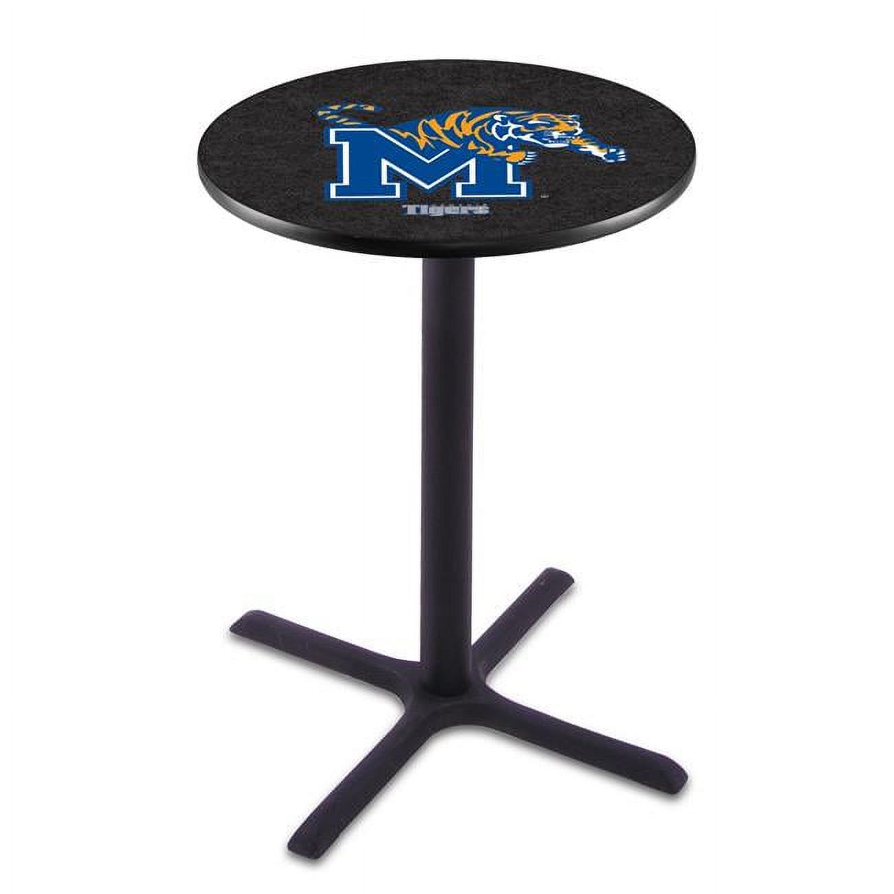 L211 University of Memphis 36in. Tall - 36in. Top Pub Table with Black ...